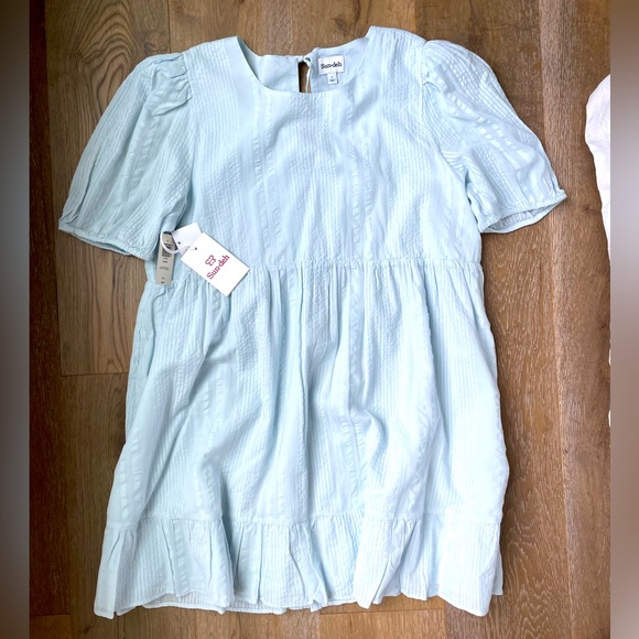 Aritzia | Dresses | Aritzia Sun Deh Dress Size Large Light Blue | Poshmark
